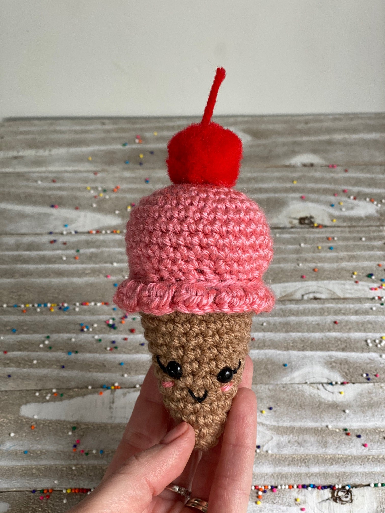 Ice Cream Cone Crochet Pattern - Etsy