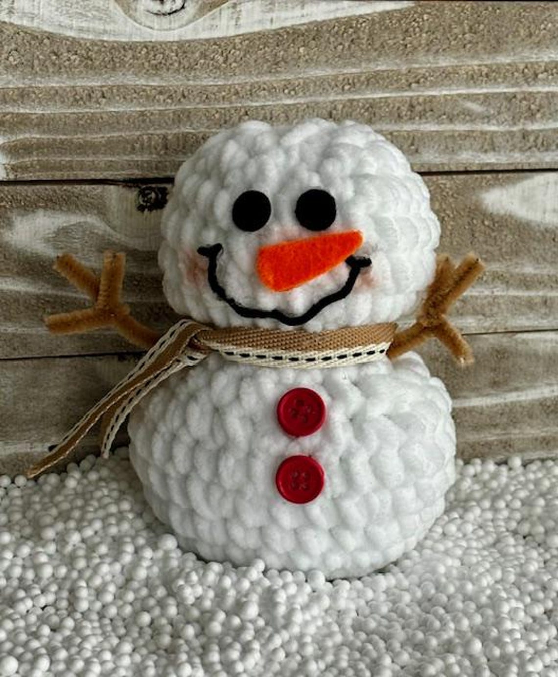 Plushie Snowman Crochet Pattern - Etsy