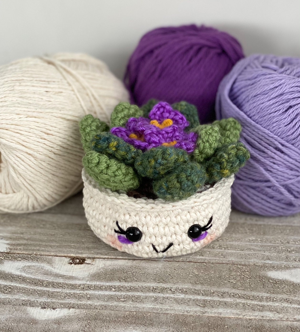 African Violet Crochet Pattern - Etsy