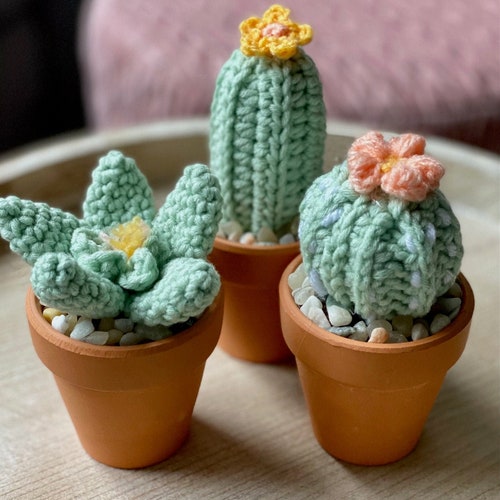 Crochet Cacti Pattern Cacti Pattern Crochet Pattern Mini - Etsy