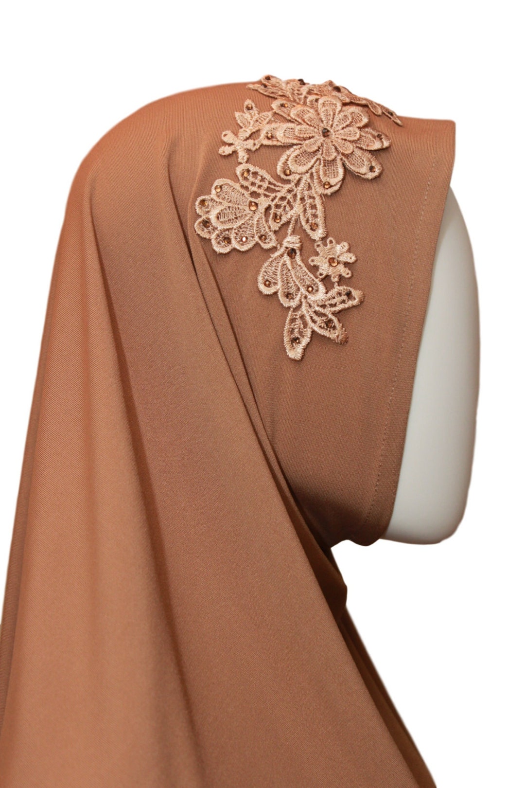 Brown Ready to Wear Hijab,jersey Head Scarf,plain Hijab,lightweight ...