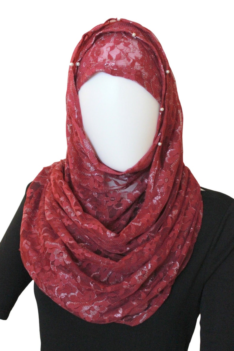 Ready-to-wear Net Hijab With Attached Cap– Instant Wear - Etsy