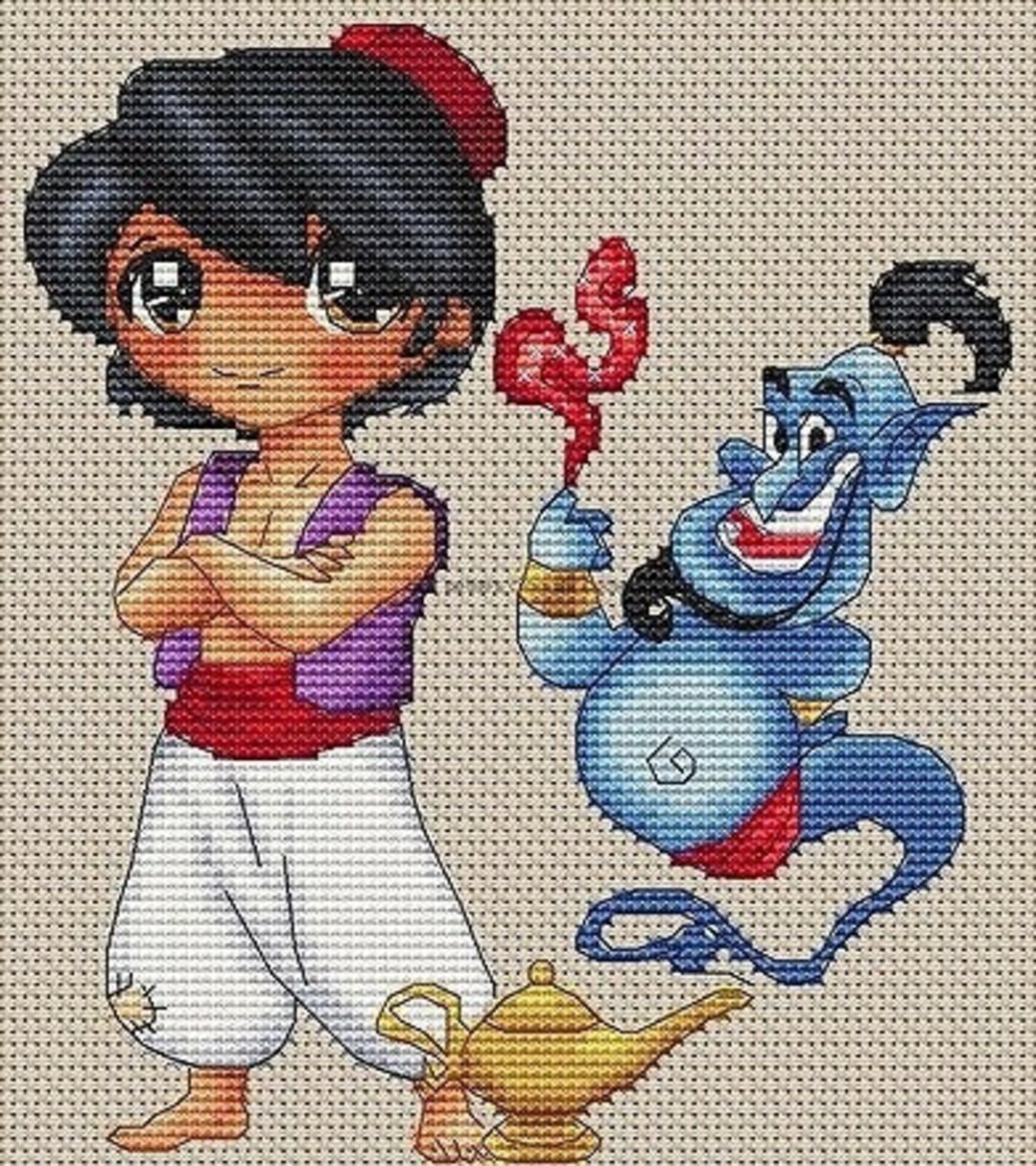 Cross Stitch Pattern Aladdin and the Magic Lamp - Etsy
