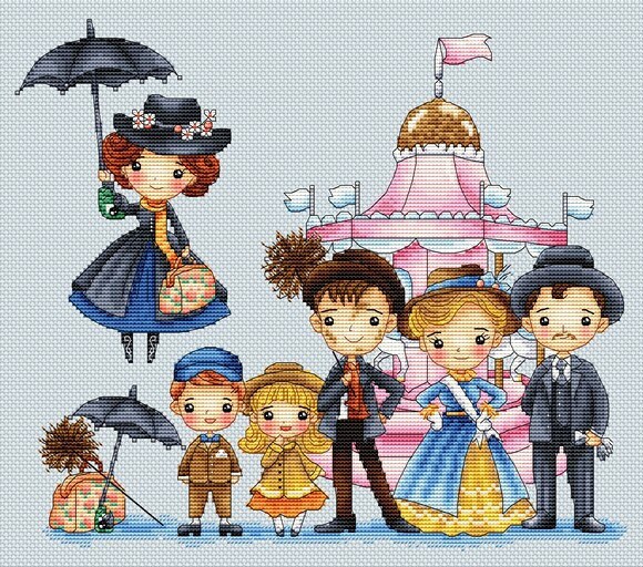 Mary Poppins Cross Stitch Pattern - Etsy