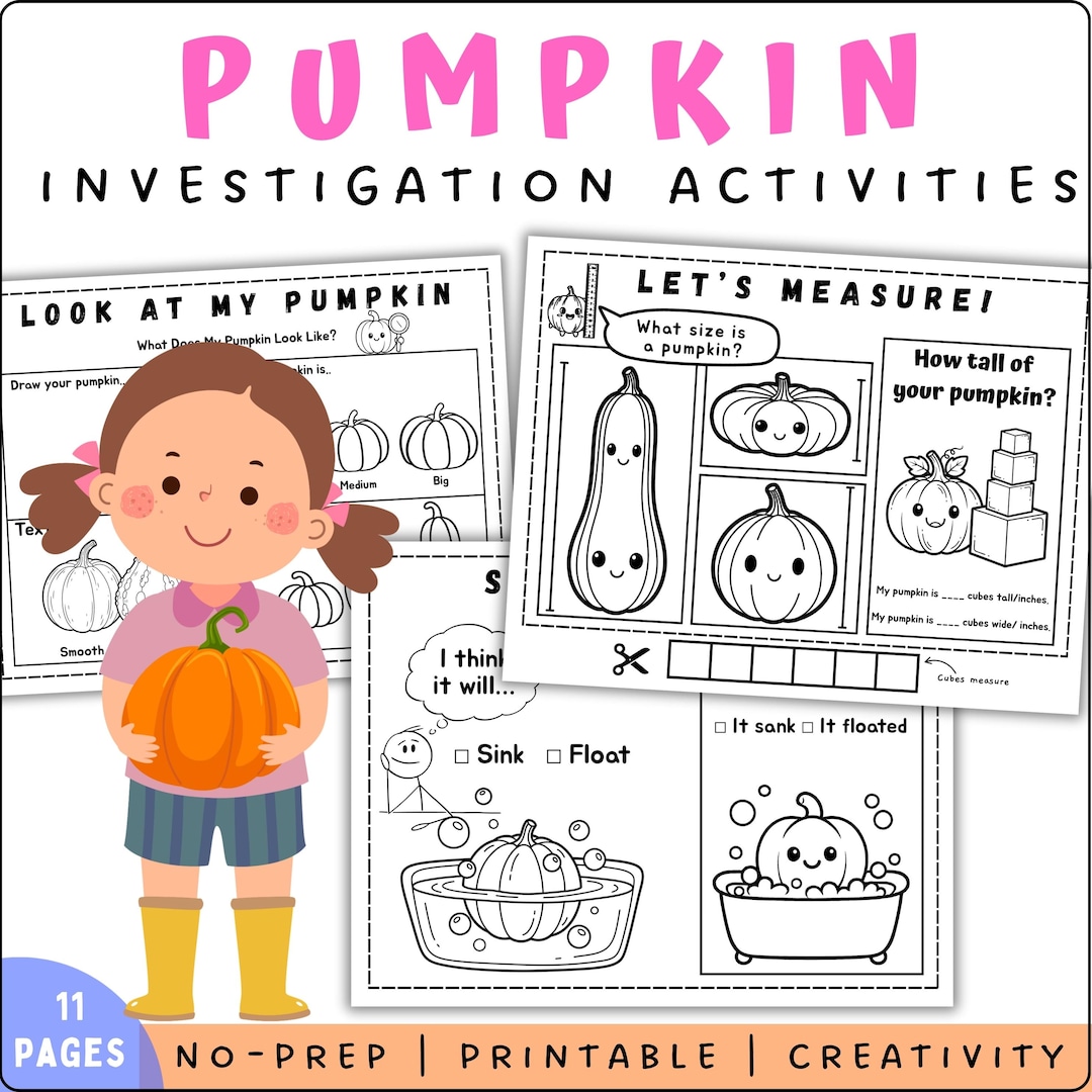 Pumpkin Investigation Activities | Fall Science Center | Prek–1st Grade ...