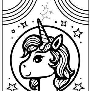 Rainbow and Unicorns Coloring Page - Colors Practice Rainbow -printable ...