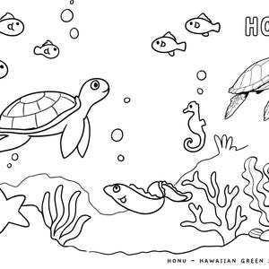 Hawaii Coloring Pages: Luau-themed Tropical Island Activity (digital ...
