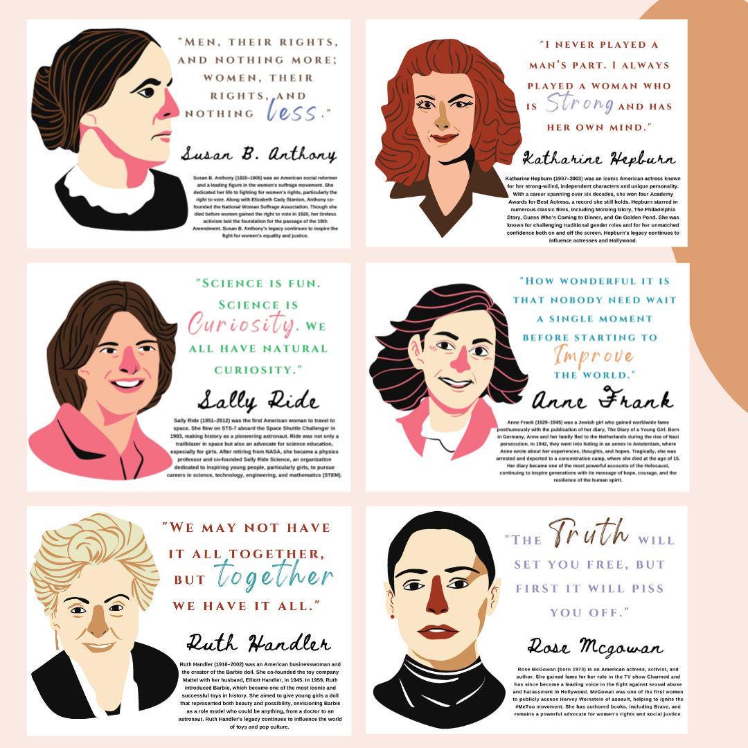 Women's History Month Posters, Bulletin Board Set, International Women ...