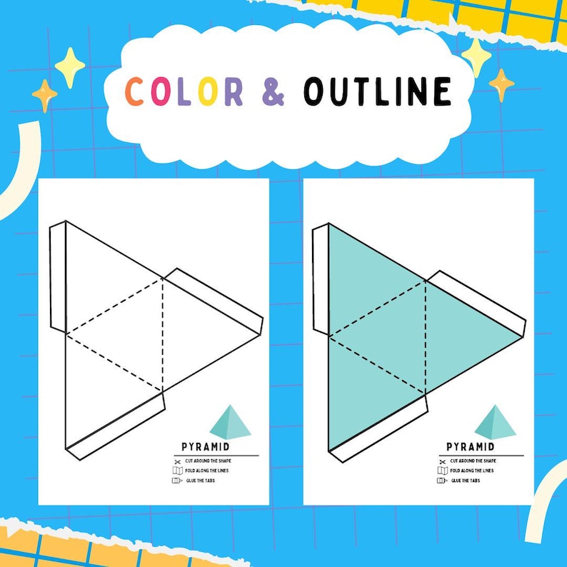 3D Shape Nets: Cut & Fold Paper Craft Geometry (printable File) - Etsy