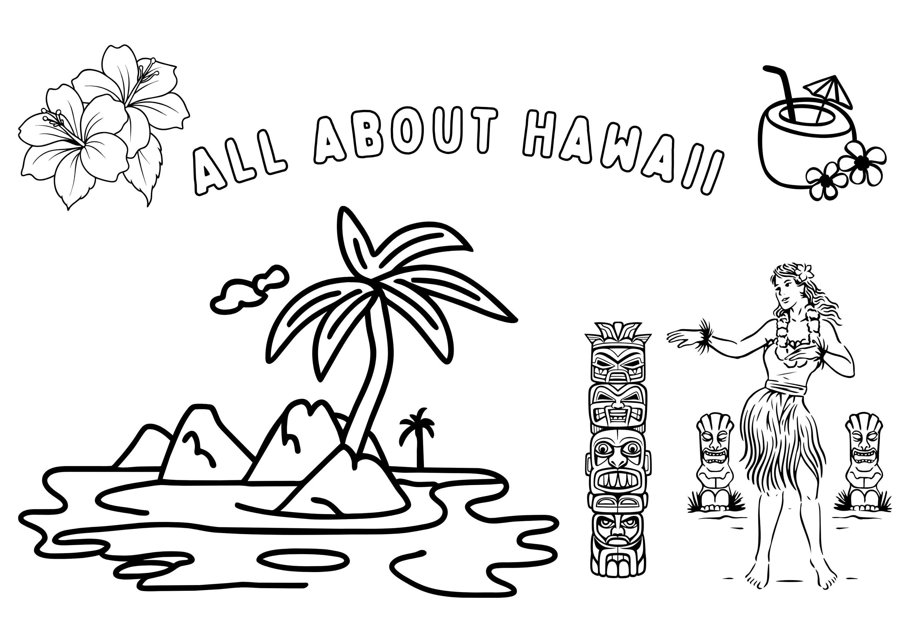 All About Hawaii Coloring Sheets, Luau-themed Activities, Summer, AAPI ...