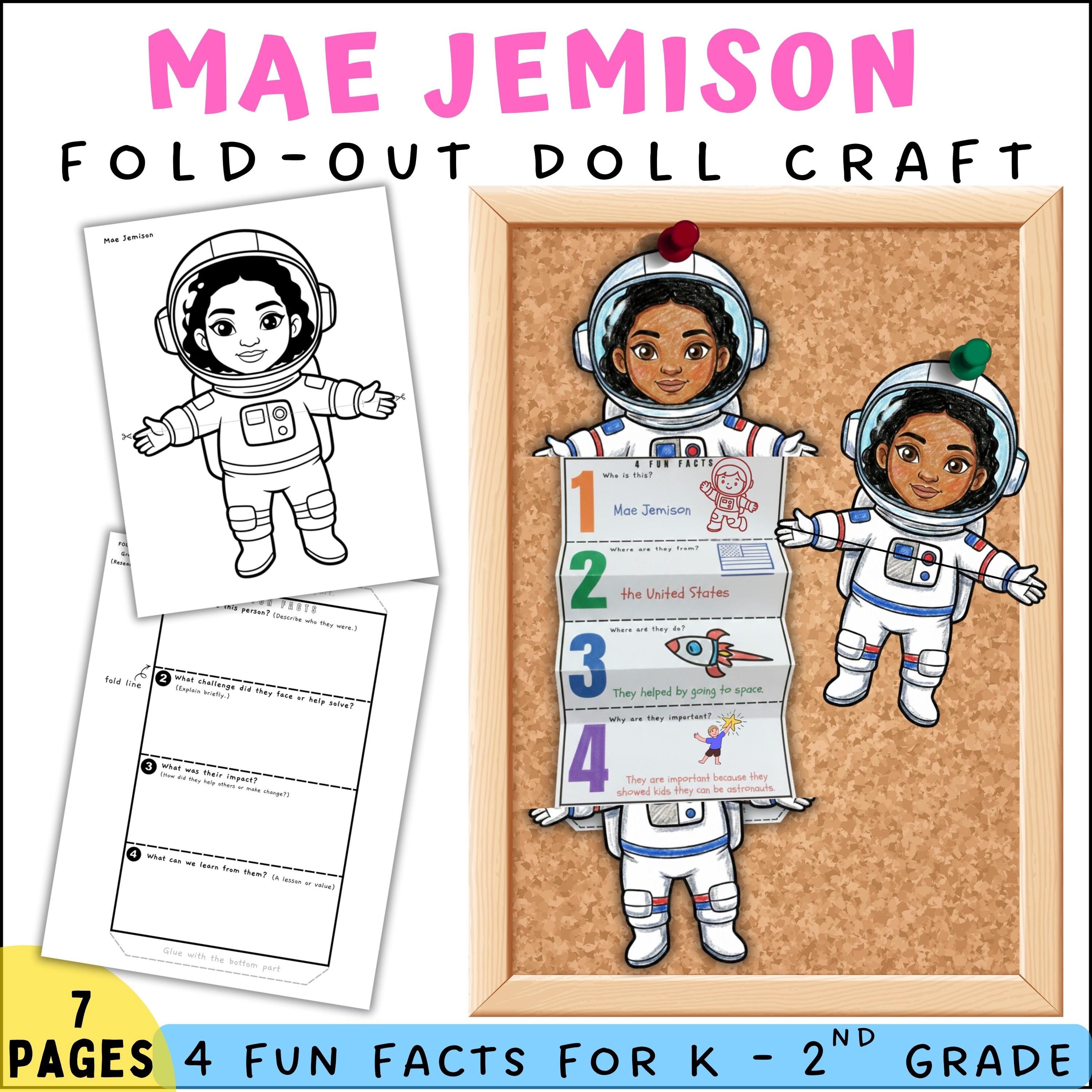 Mae Jemison Fold-out Doll Craft | Black History Month Research ...