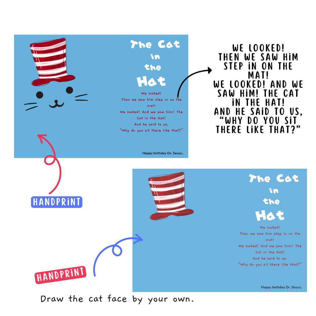 Dr. Seuss Week Handprint Art | the Cat in the Hat, Craft, Read Across ...