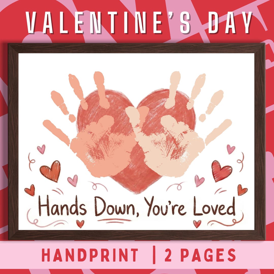 Valentines Day Handprint Craft Activities – Hands Down | Keepsake With ...