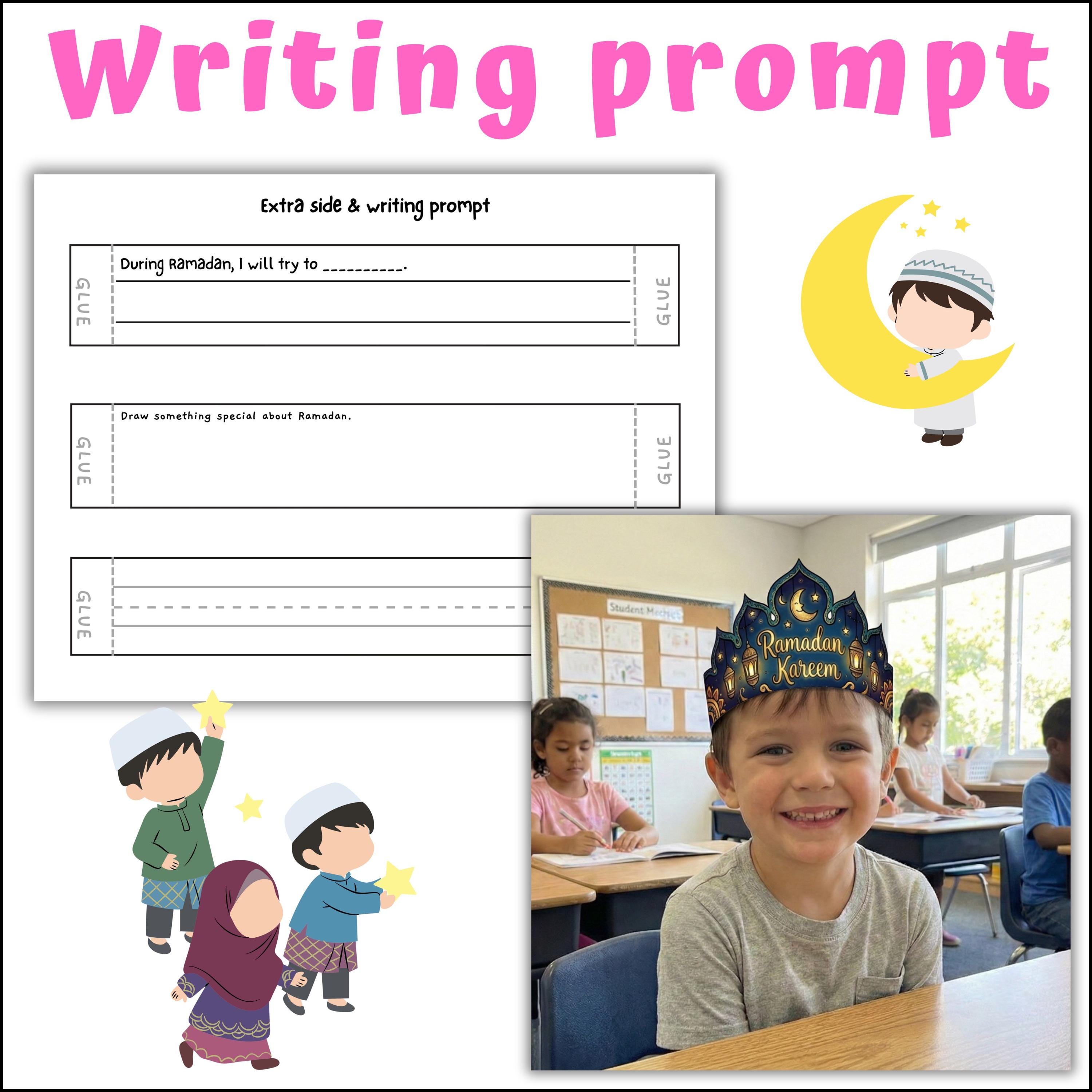 Ramadan Paper Crown Craft | Coloring & Writing Activity | Ramadan ...