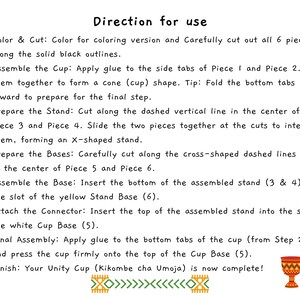 Kwanzaa Unity Cup 3D Craft | Kikombe Cha Umoja | Cut & Glue Printable ...