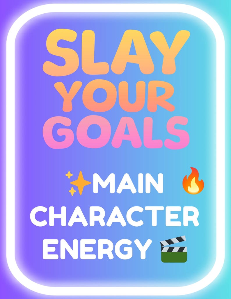 Gen Z Classroom Posters: Neon Slang Decor, Growth Mindset (instant ...
