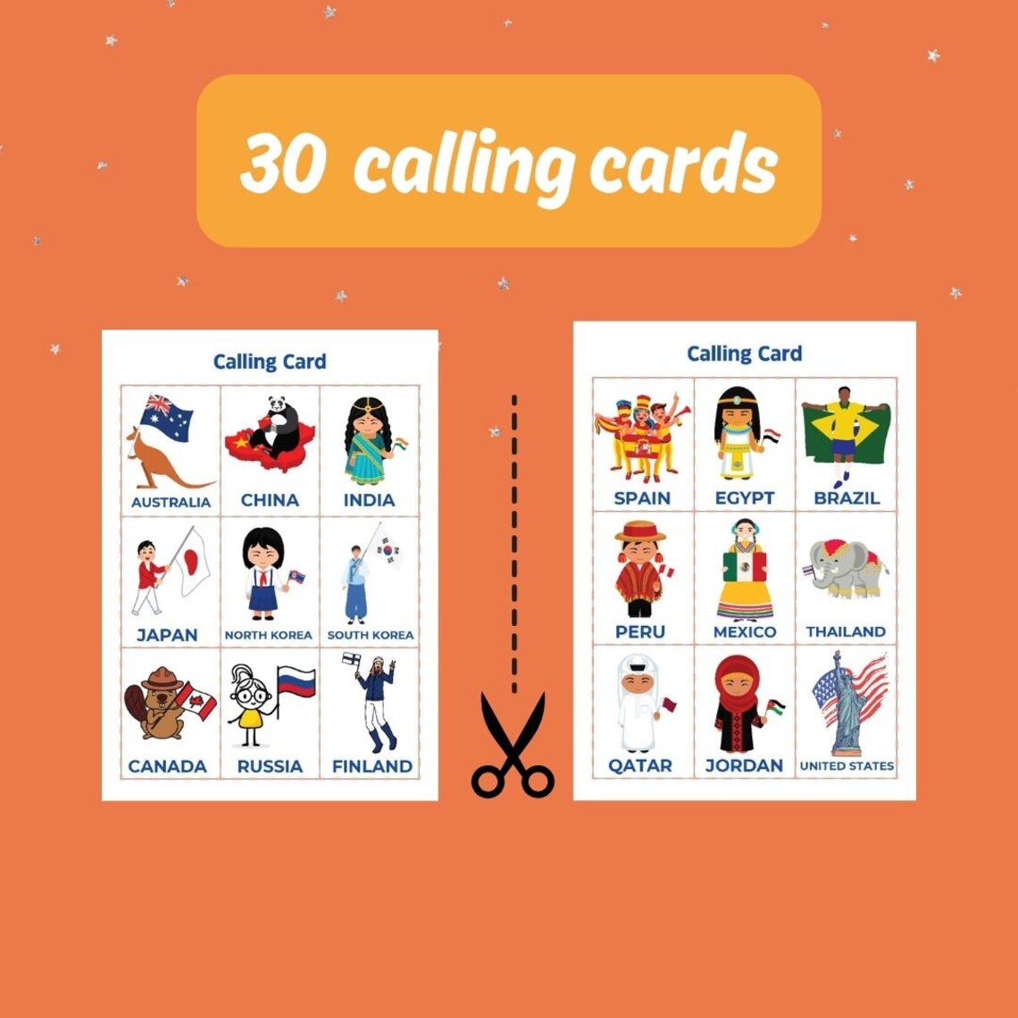 Country of the World Bingo, Printable Country Bingo, Learn About ...