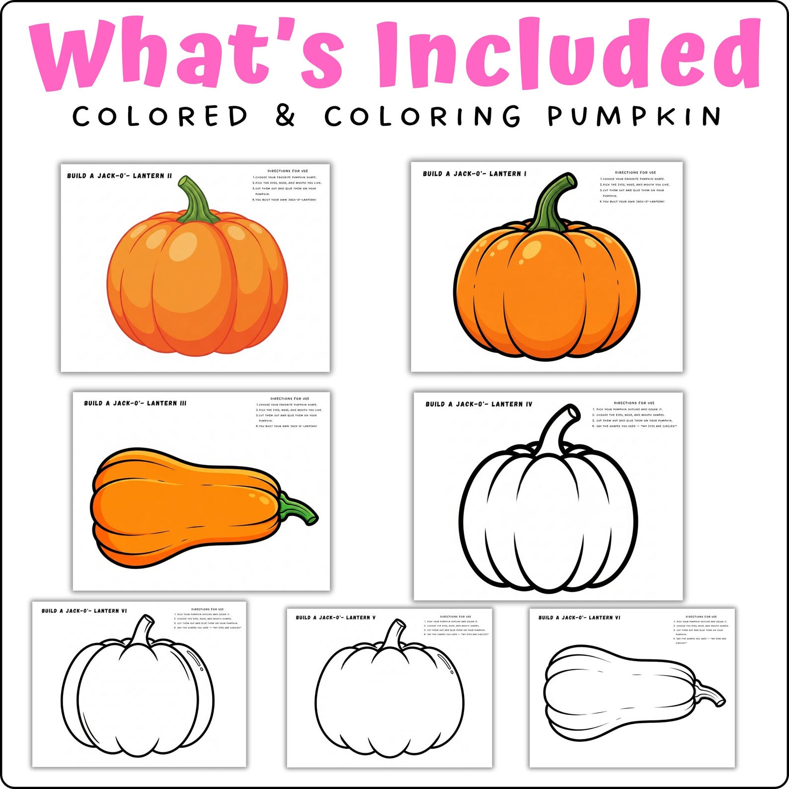 Jack-o'-lantern Craft: Shape Activity for Kids (digital Download) - Etsy