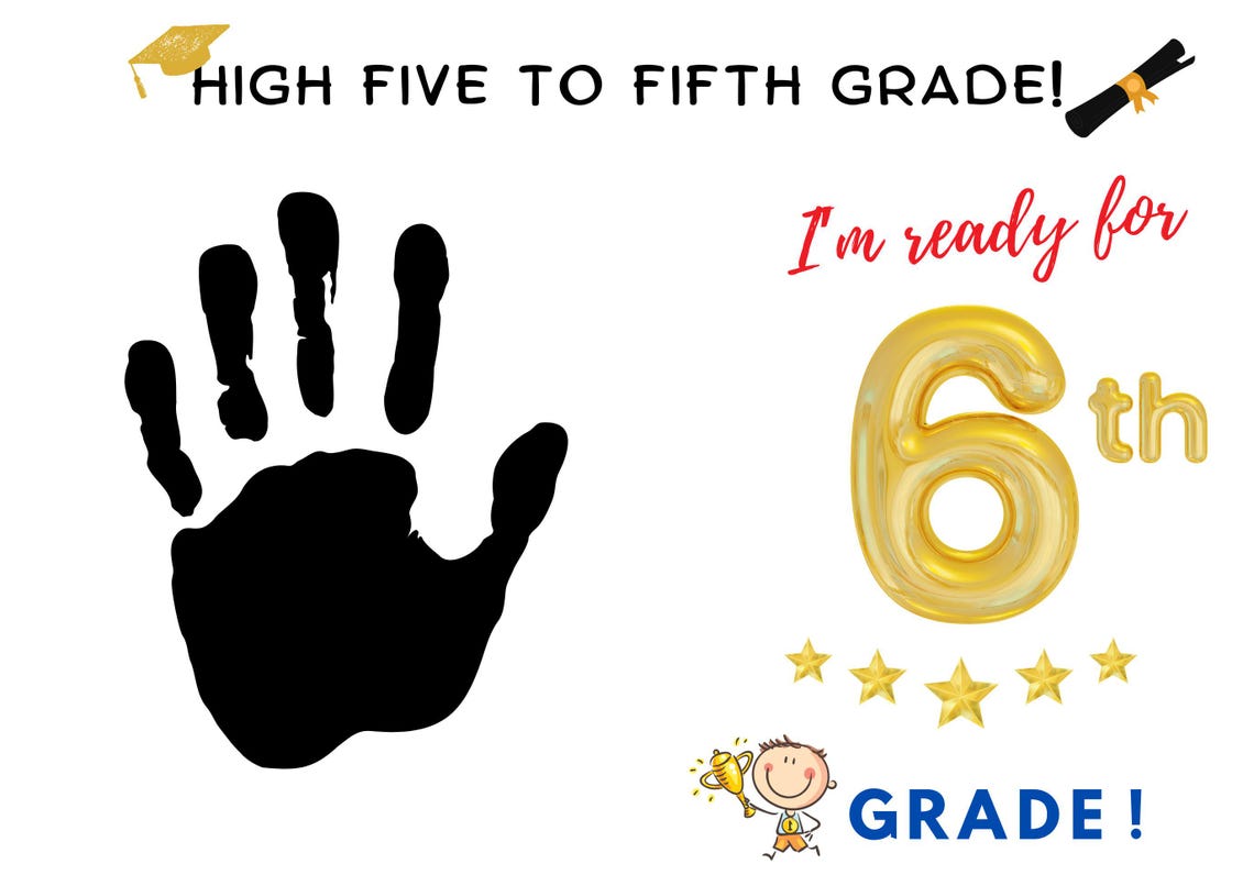 End of Year Handprint Art Bundle: Graduation Keepsake (digital Download ...