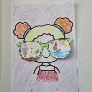 Summer Sunglasses Art Activity: Printable Kids Craft Template (PDF ...