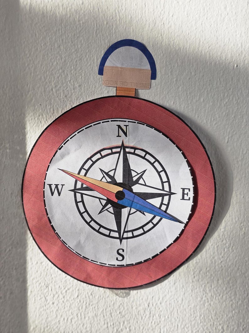 Compass Craft Activity & Writing Prompt: Camping Theme (digital ...
