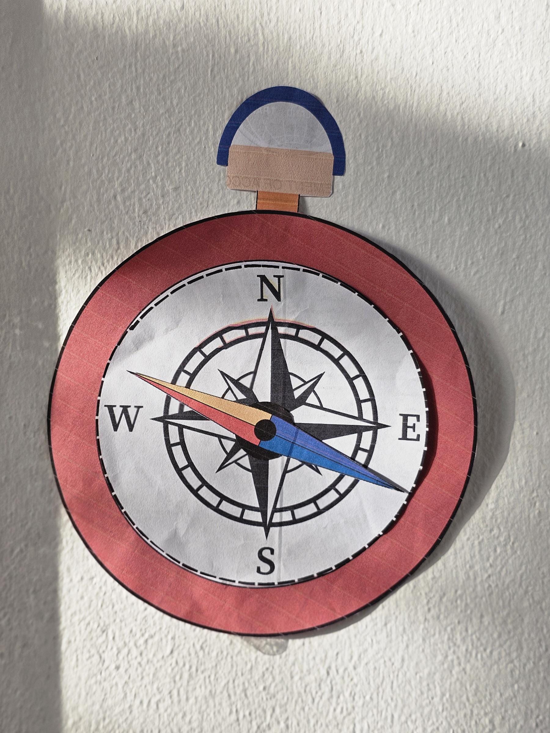 Compass Craft Activity & Writing Prompt: Camping Theme (digital ...