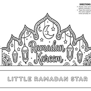 Ramadan Paper Crown Craft | Coloring & Writing Activity | Ramadan ...