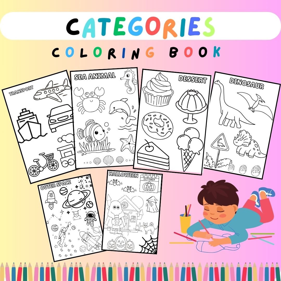 24 Themed Coloring Pages | Fun & Educational ,coloring Book by 24 ...