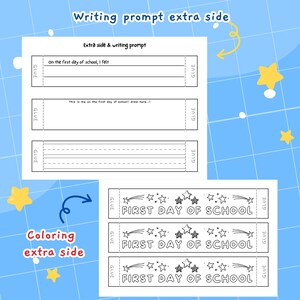 First Day of School Crown, Pre-k Paper Hat Craft + Writing Prompt Back ...