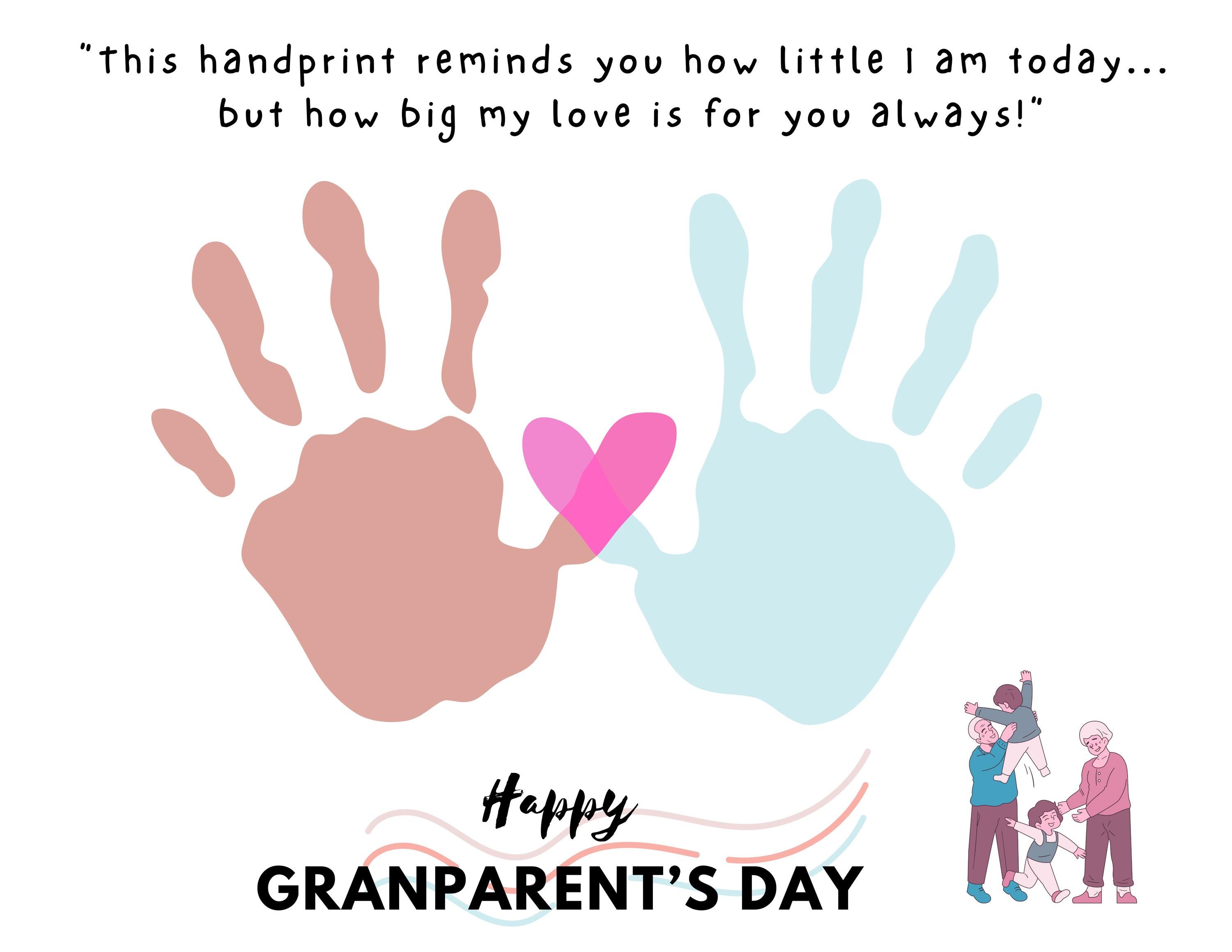 Grandparent’s Day Handprint Craft | Keepsake Poem Activity for Kids ...