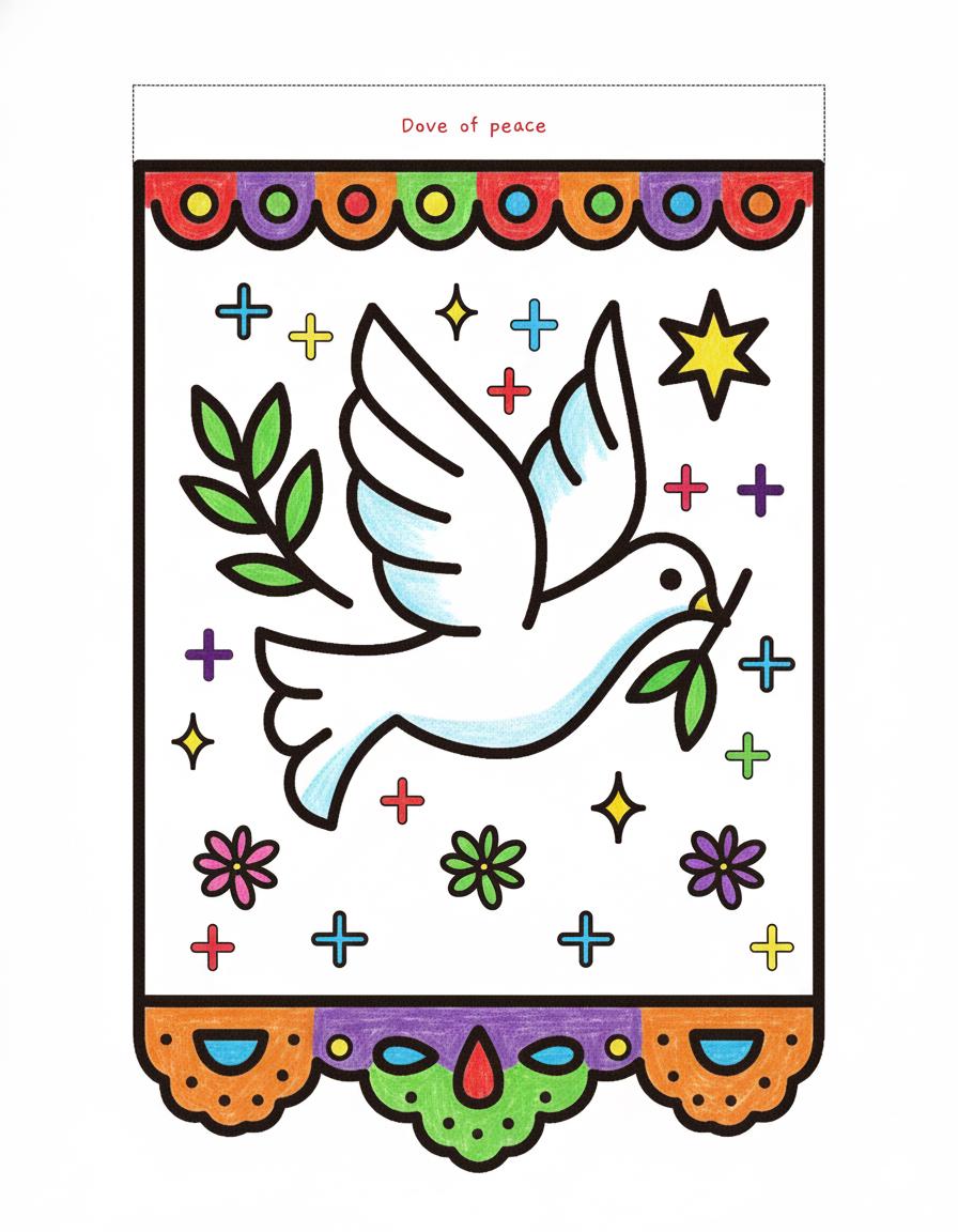 Las Posadas Christmas in Mexico Papel Picado Banner & Literacy Craft ...