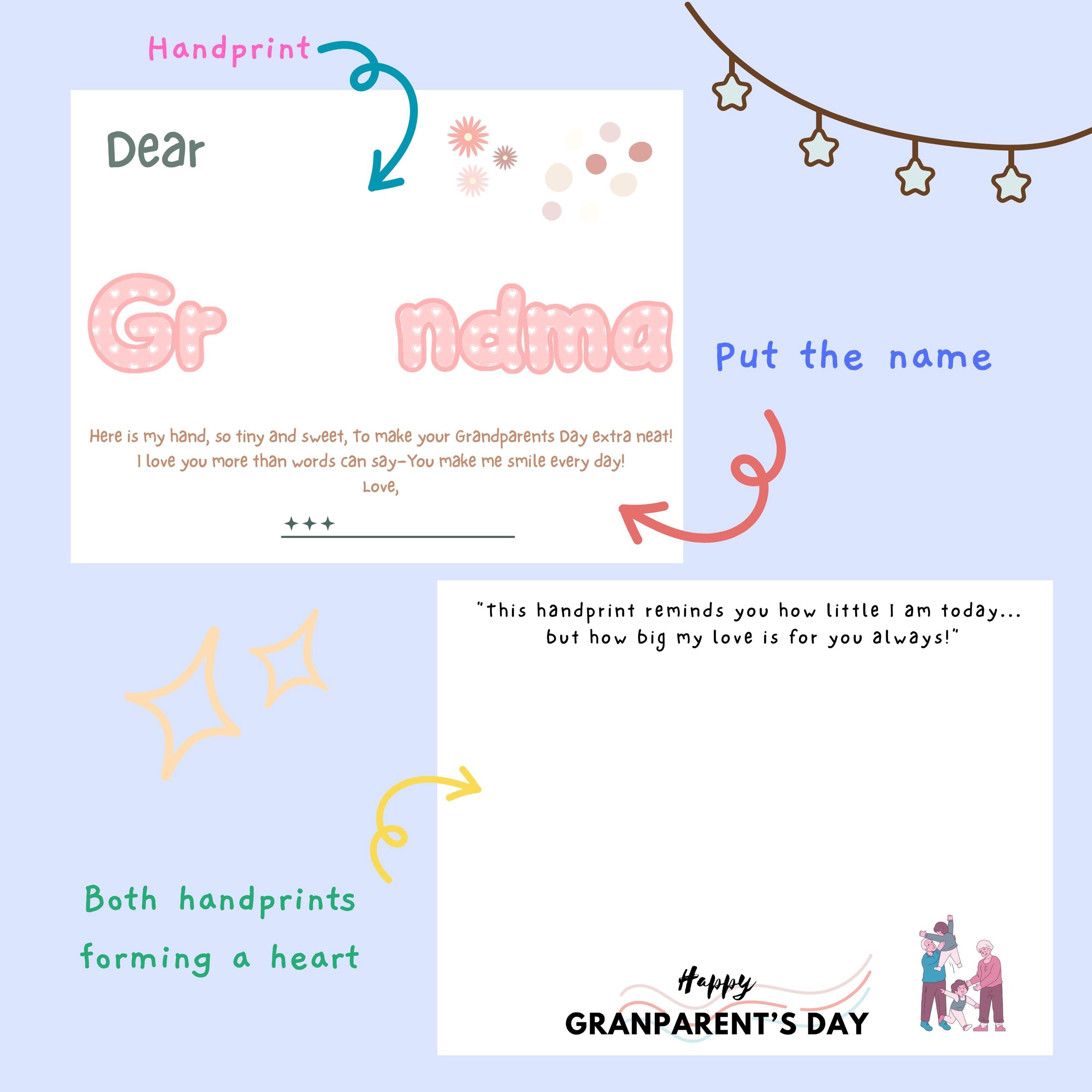 Grandparent’s Day Handprint Craft | Keepsake Poem Activity for Kids ...