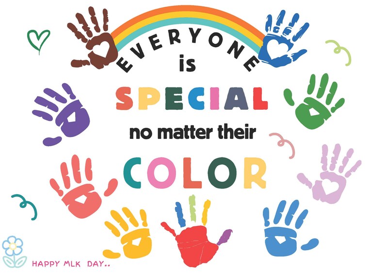 MLK Day Handprint Art Bundle: Black History Month Craft (PDF) - Etsy