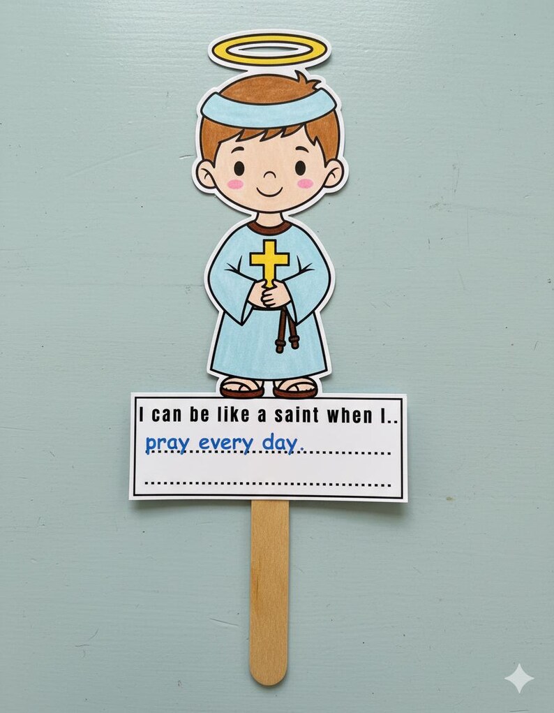 All Saints' Day Puppet Craft: Catholic Kids Activity (digital Download ...