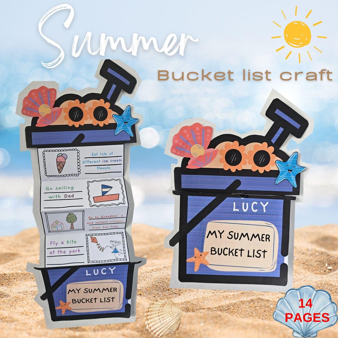 Summer Bucket List Foldable Craft | End-of-year Activities | Writing ...