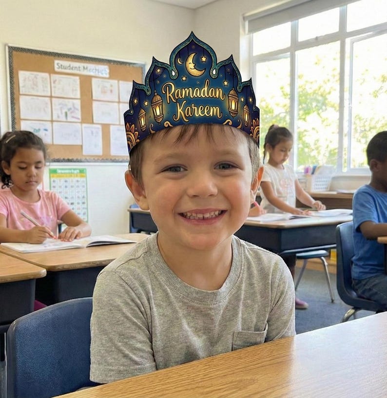 Ramadan Paper Crown Craft | Coloring & Writing Activity | Ramadan ...