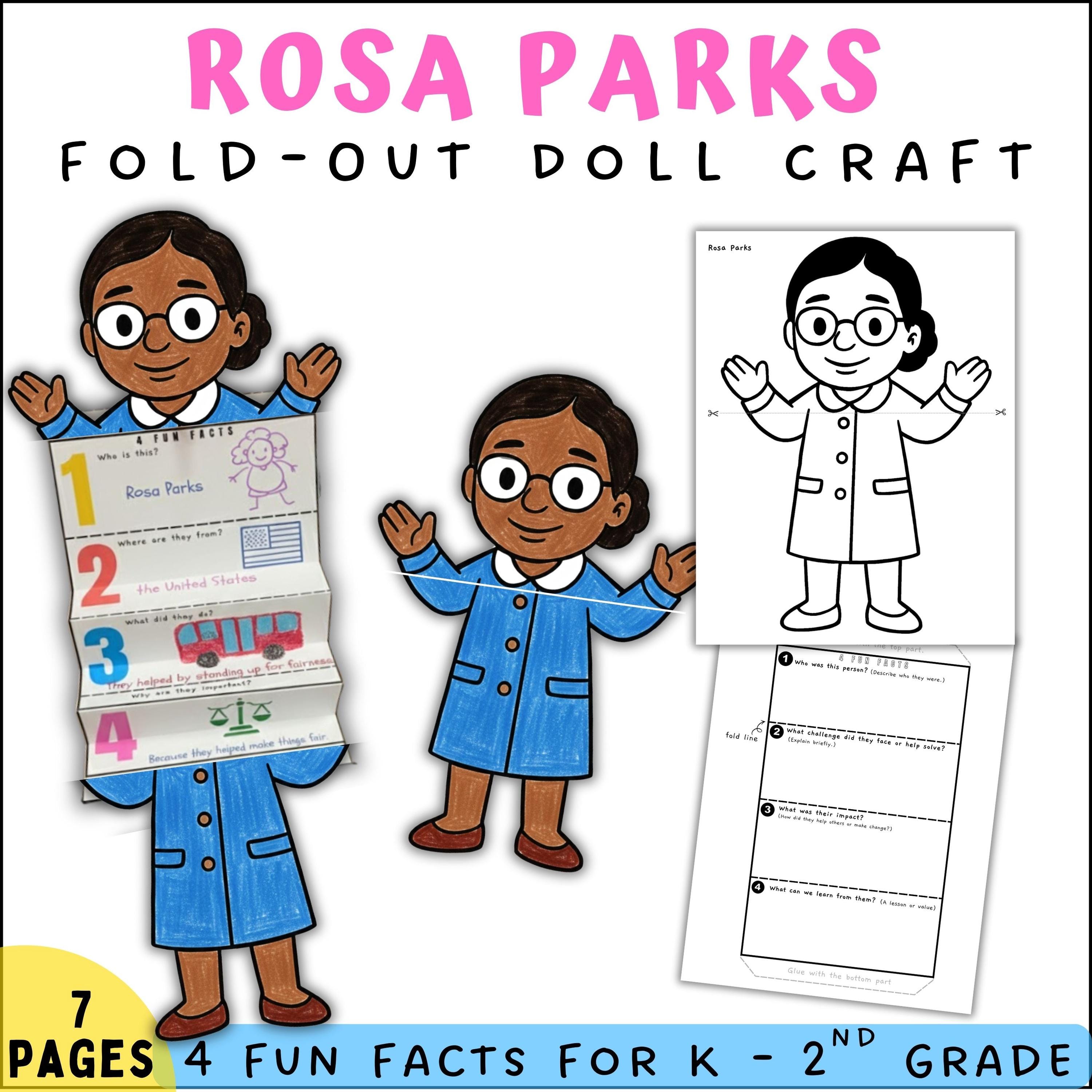 Rosa Parks Fold-out Doll Craft | Black History Month Research ...