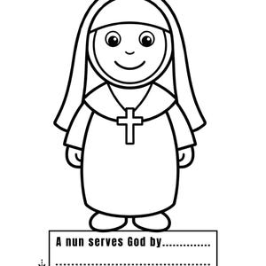 Catholic Schools Week Priest & Nun Puppet Craft With Writing Prompt | K ...