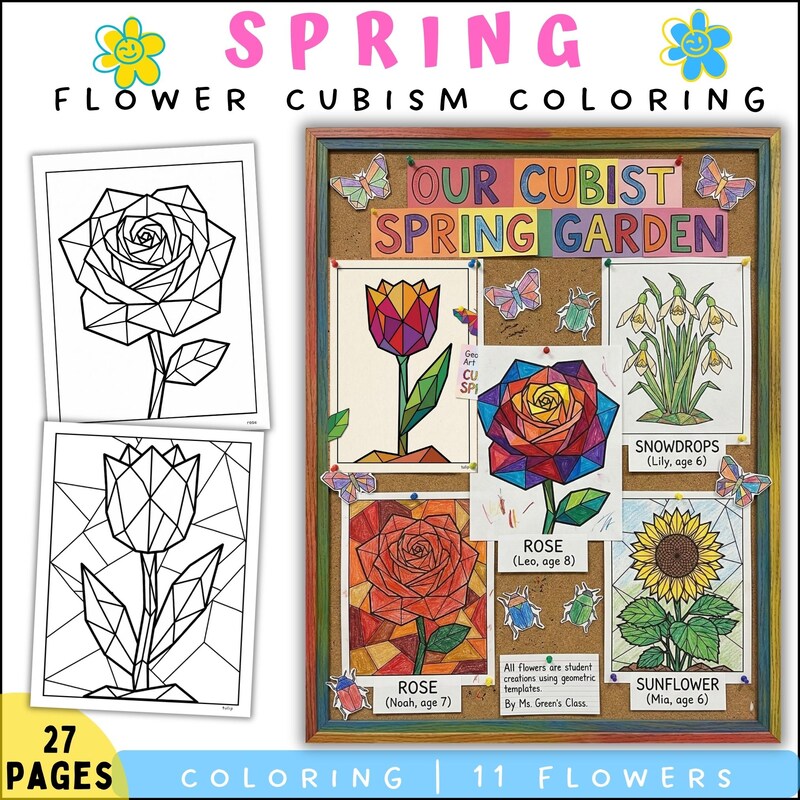 Cubism Flowers Art - Etsy