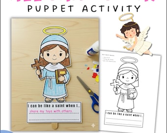 All Saints' Day Puppet Craft: Catholic Kids Activity (digital Download ...