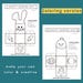 Bunny & Chick Easter Basket Craft: Printable Coloring Template (digital ...