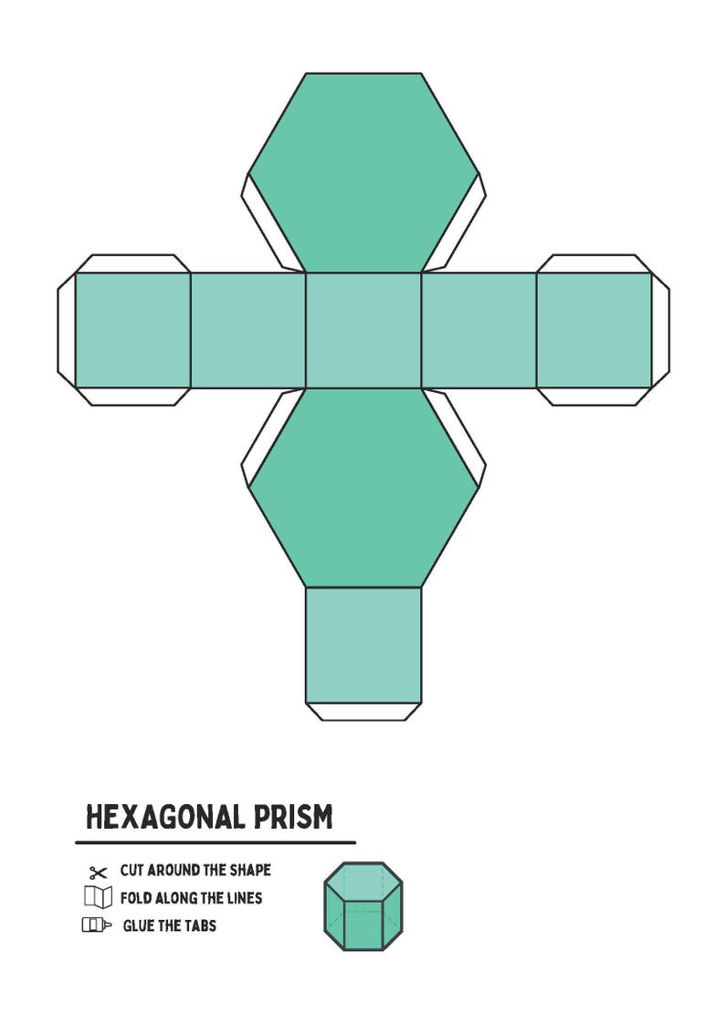 3D Shape Nets: Cut & Fold Paper Craft Geometry (printable File) - Etsy