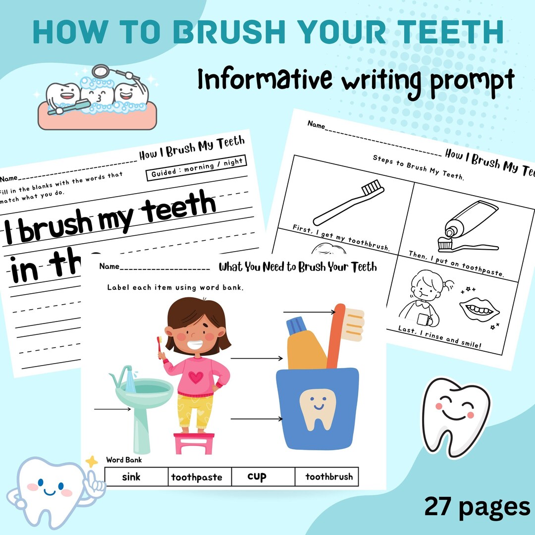 How to Brush My Teeth – Informative Writing With Leveled Graphic ...