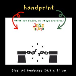 Juneteenth Handprint Art Craft: Freedom Chain Keepsake (PDF ...