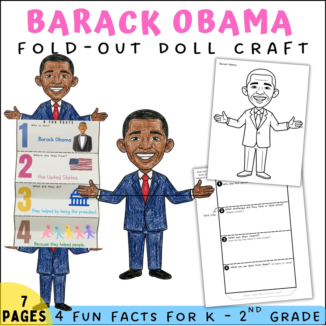 Barack Obama Fold-out Doll Craft | Black History Month Research ...