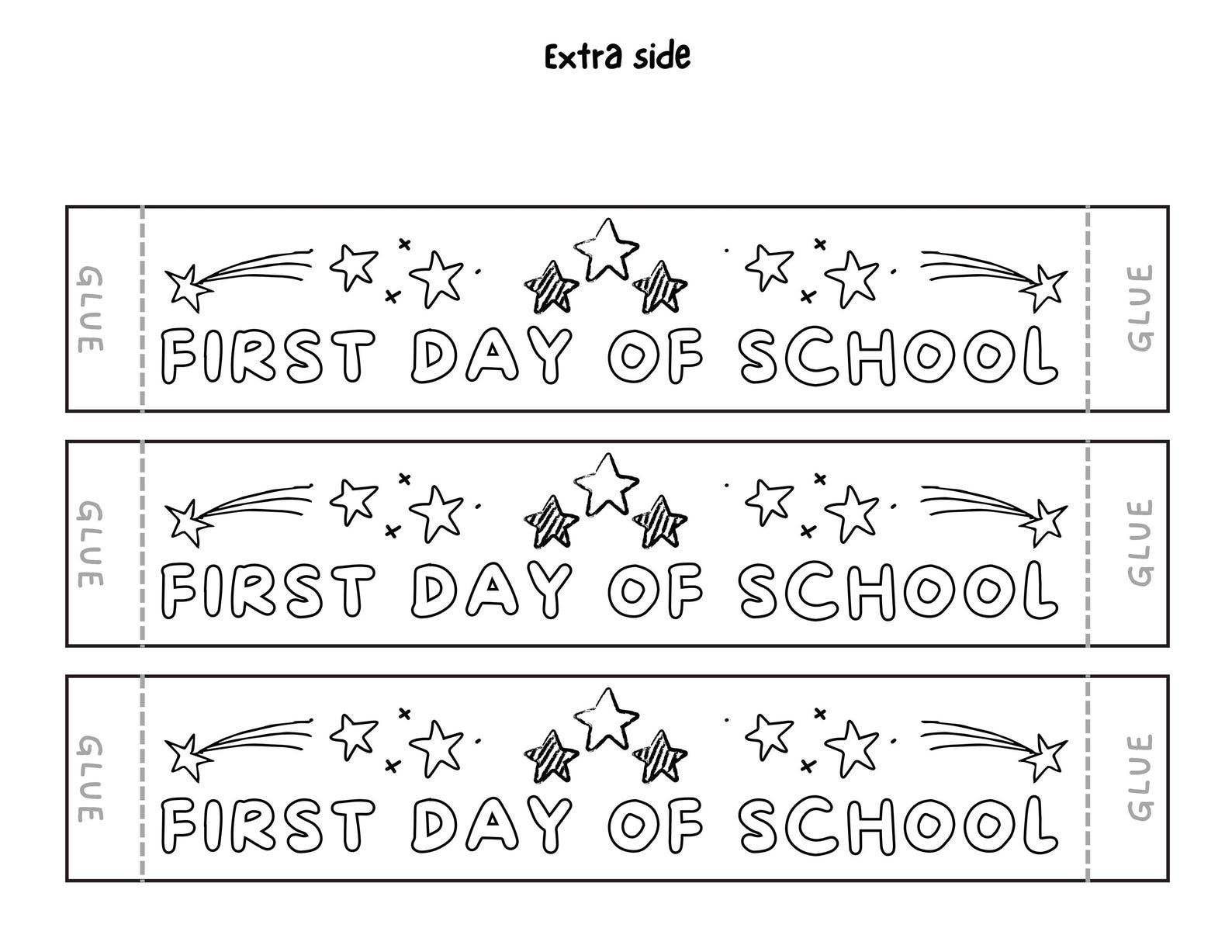 First Day of School Crown, Kindergarten Hat Craft + Writing Prompt Back ...