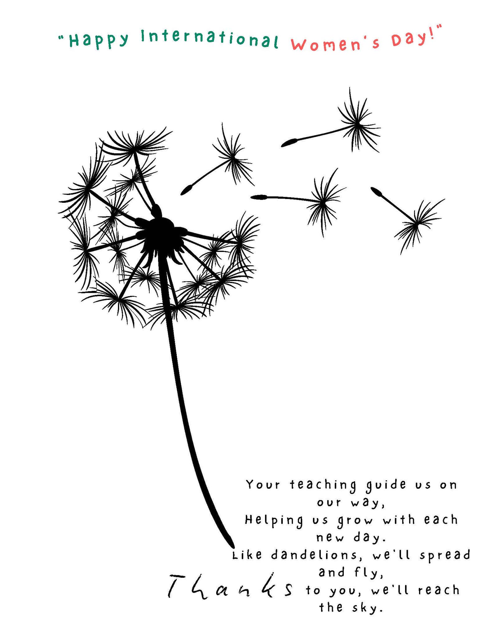Women's Day Handprint Craft: Dandelion Fingerprint Gift (PDF Download ...