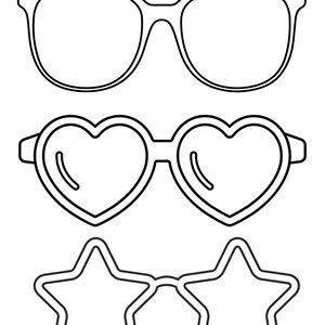 Summer Sunglasses Art Activity: Printable Kids Craft Template (PDF ...