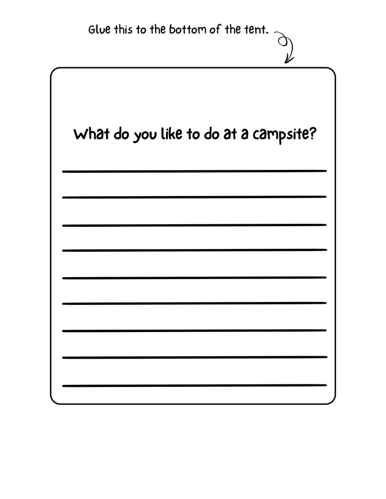 Camping Tent Craft Activity and Writing Prompt | Summer & Camping Theme ...
