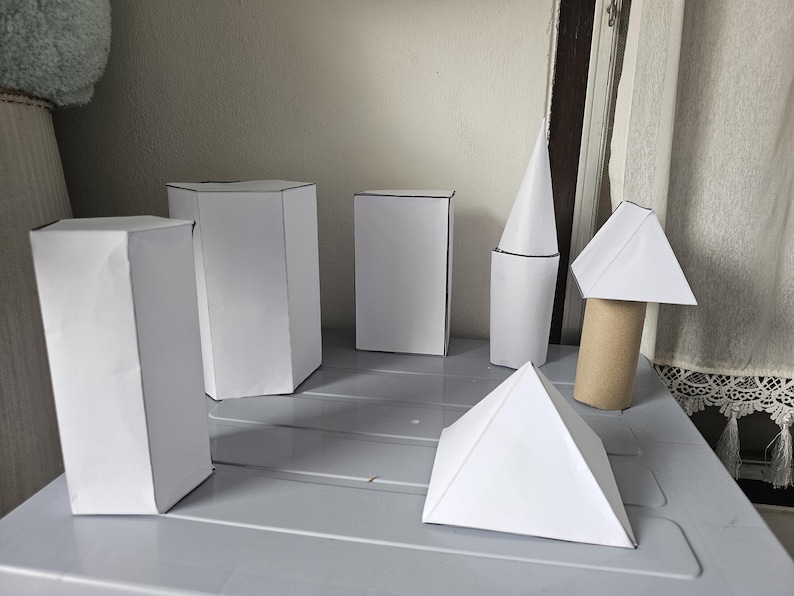 3D Shape City Model Craft: Geometry STEM Activity (instant Download) - Etsy